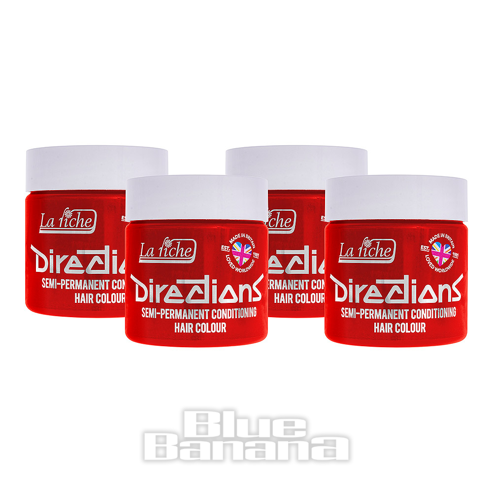La Riche Directions Neon Red Hair Dye | Vegan Semi-Permanent Colour ...