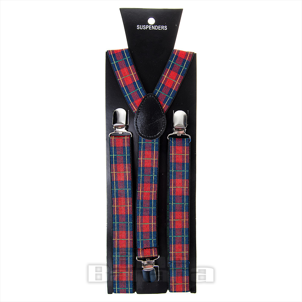 Blue Banana Tartan Braces (Red) | Blue Banana