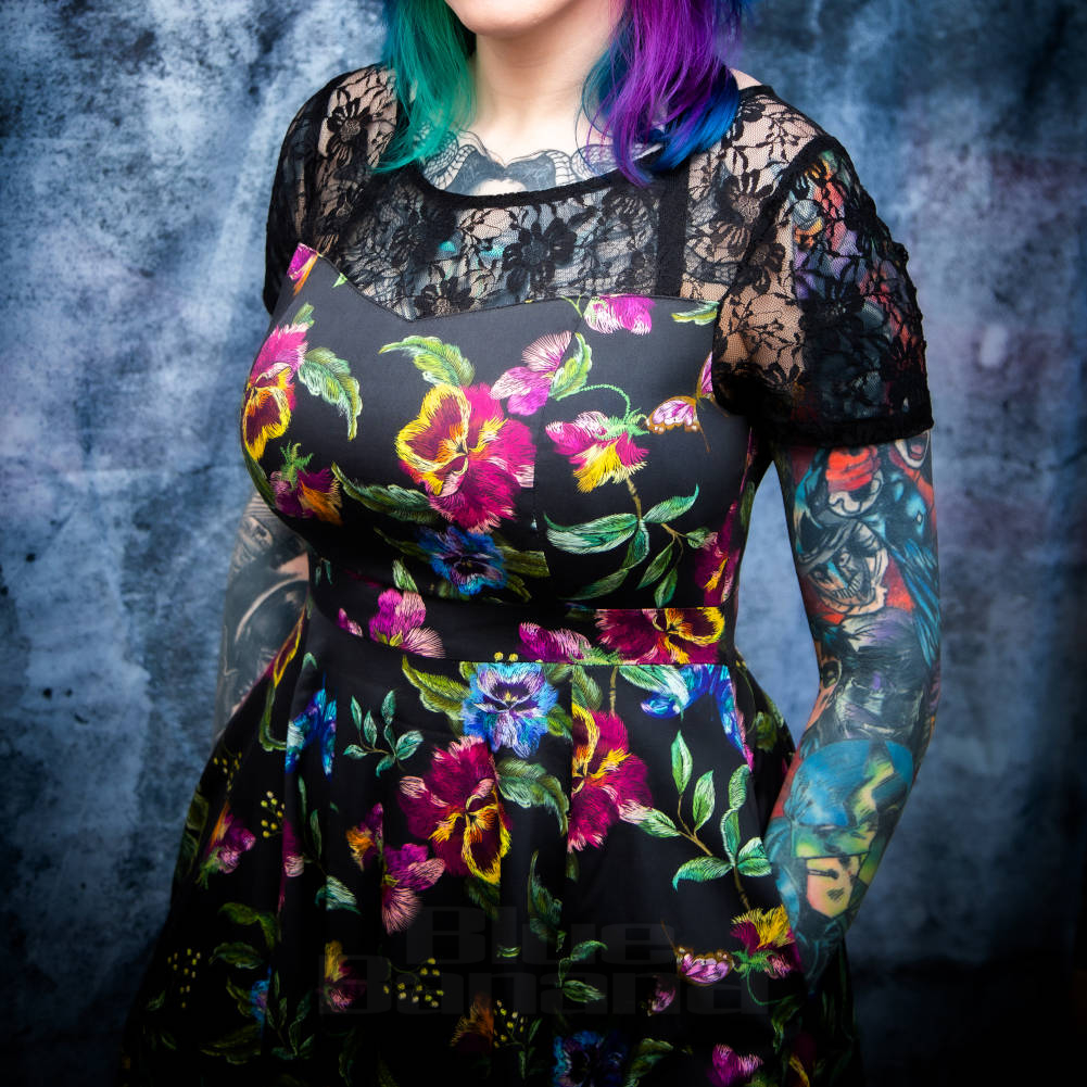 Bleeding Heart Floral Lace Dress | Alternative Midi Dresses