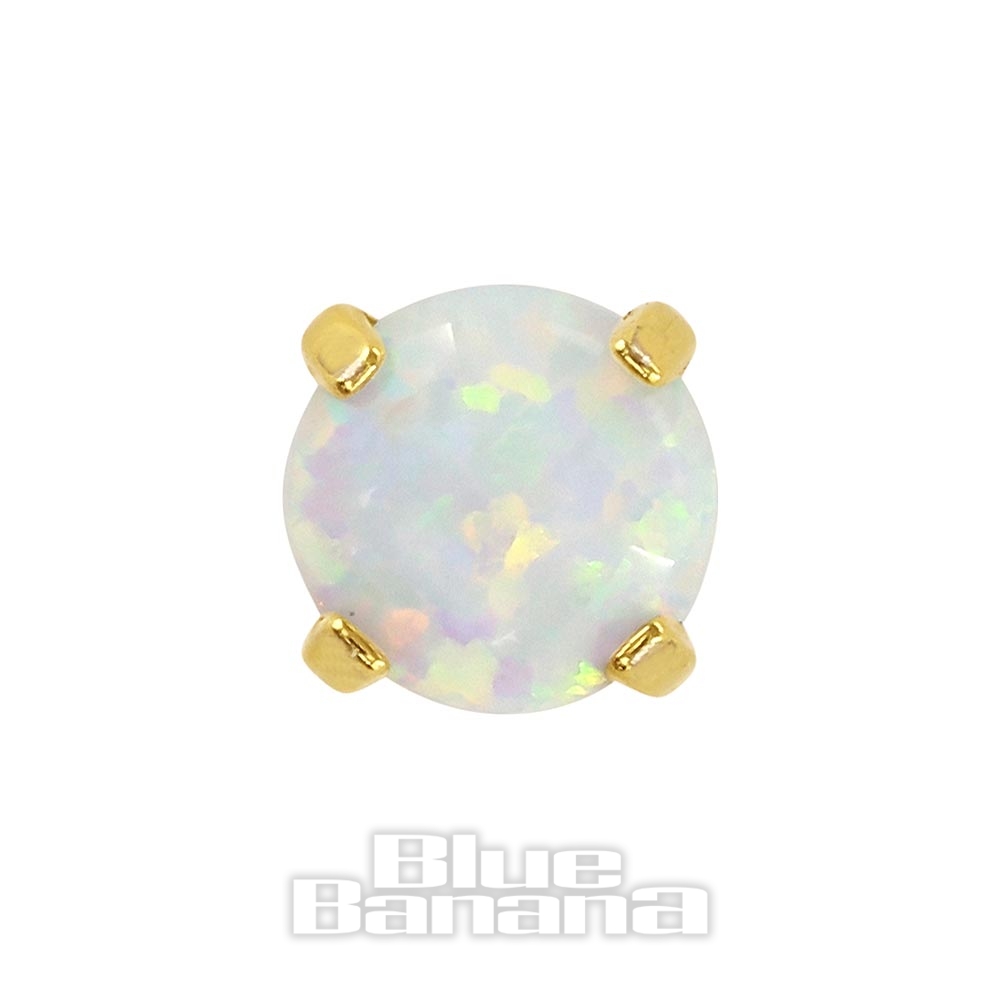 Plasma Gold Opal Threadless Top | Labret Piercing