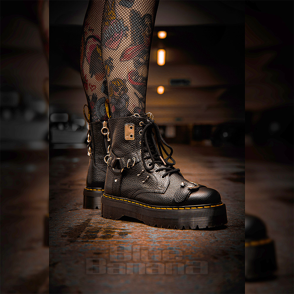 Dr Martens Jadon Piercing Boots | Gothic Leather Footwear