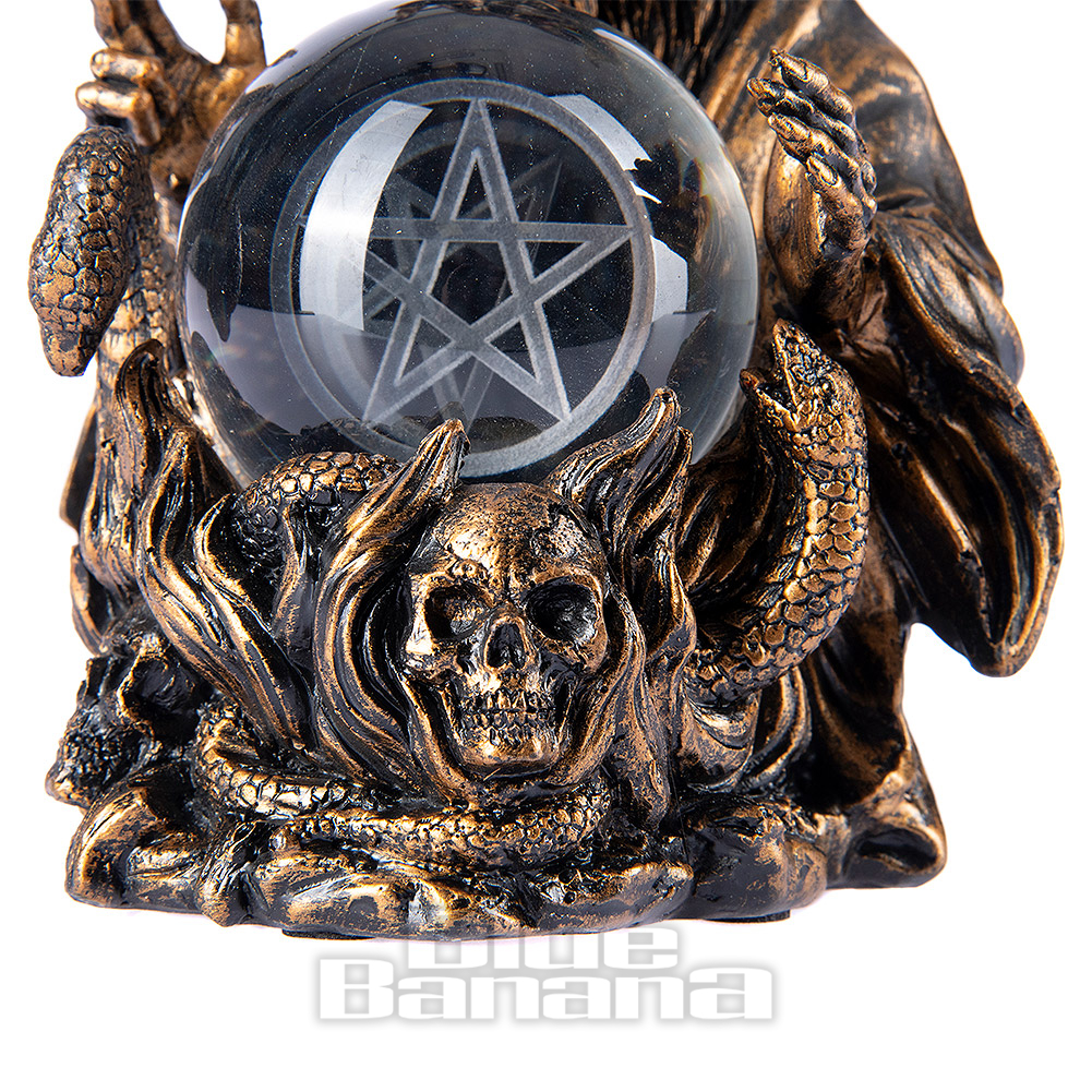 Nemesis Now Orbuculum of the Baphomet Figurine | Gothic Homeware