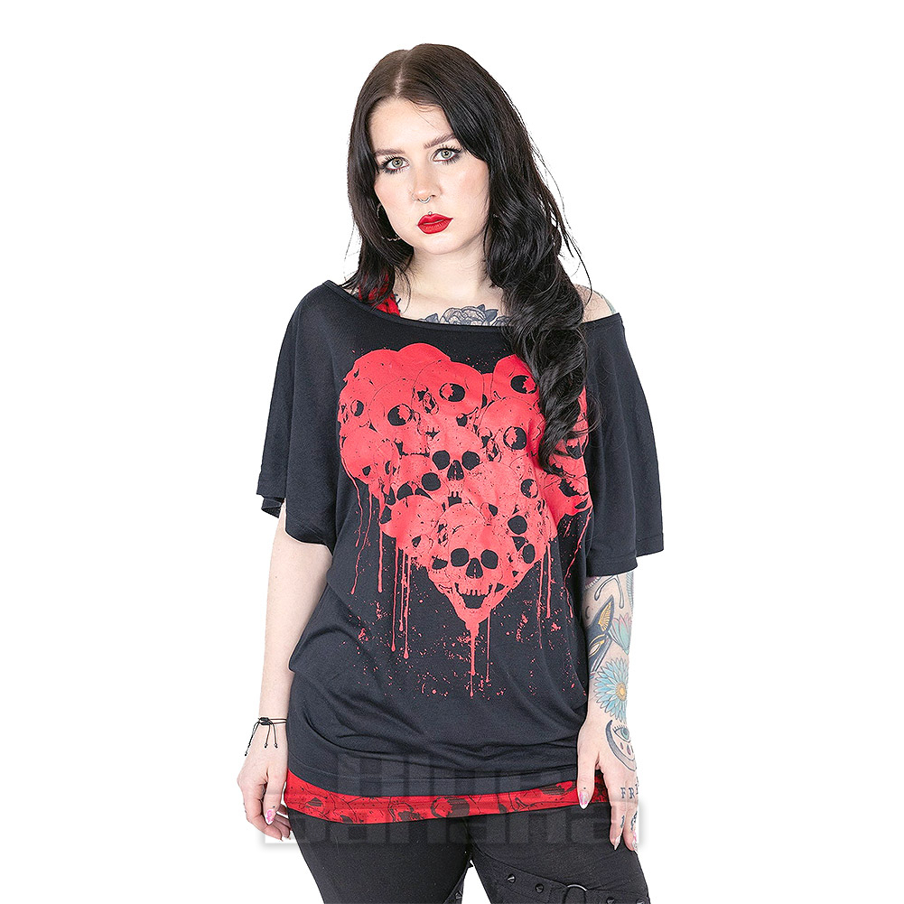 Heartless Heart Skull Top | Gothic Tops & T-Shirts