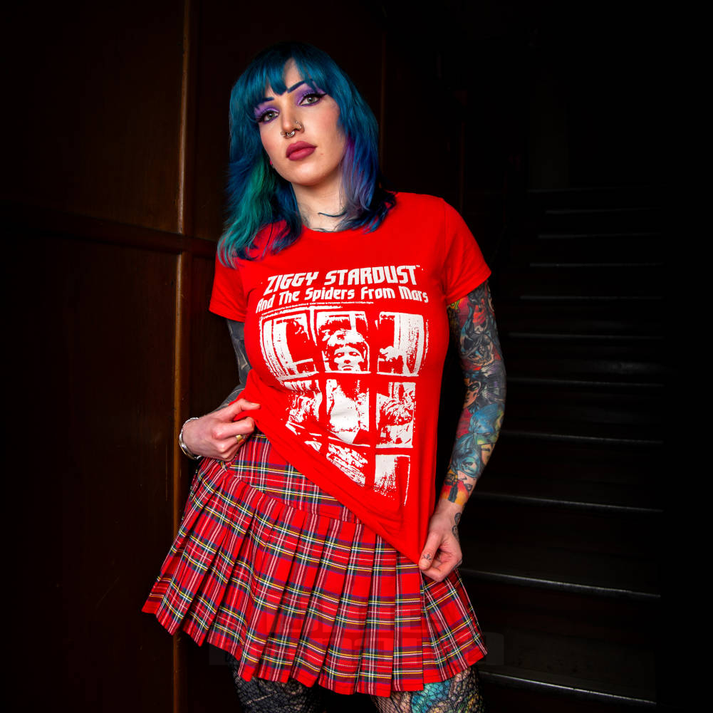 Official Ziggy Stardust Spiders Red T-Shirt | Band Merch Tops