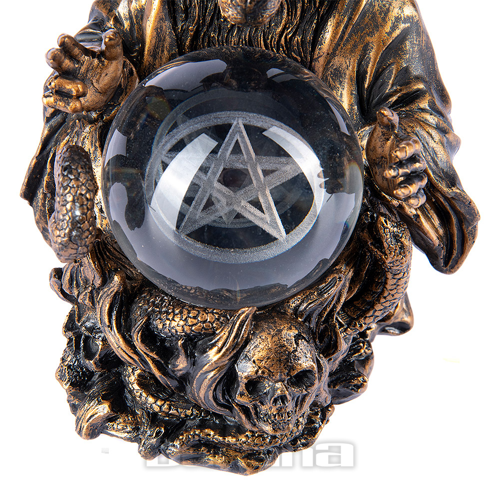 Nemesis Now Orbuculum of the Baphomet Figurine | Gothic Homeware