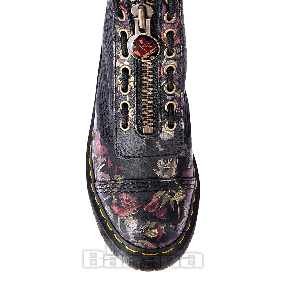 Dr Martens Sinclair Decayed Roses Boots | Leather Doc Martens Boots