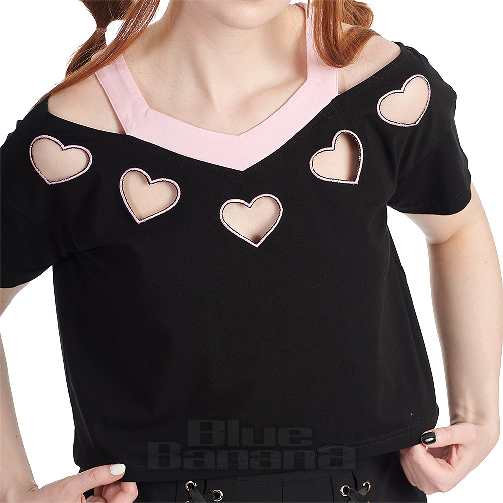 Banned Rina Black Top | Alternative Punk T-Shirt