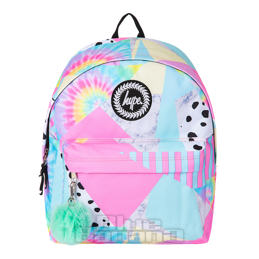 Hype Pastel Collage Multicoloured Backpack | School Rucksack