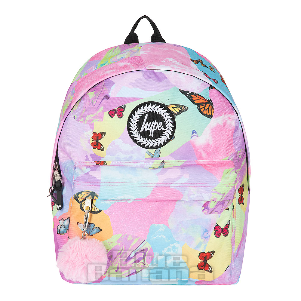 Hype Rainbow Butterfly Skies Collage Mutlicoloured Backpack | School ...
