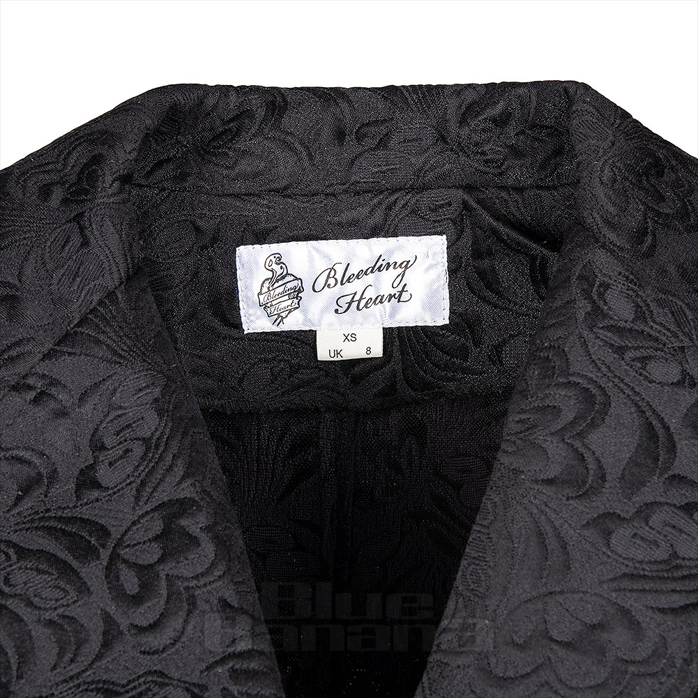 Bleeding Heart Embossed Floral Print Jacket | Vintage Fashion