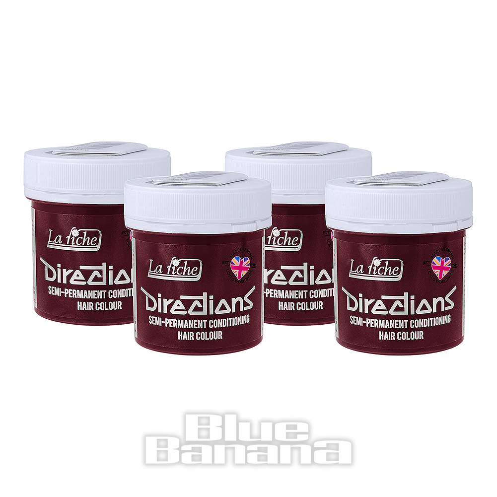 La Riche Directions Rose Red Semi-Permanent Colour Hair Dye 4 Pack