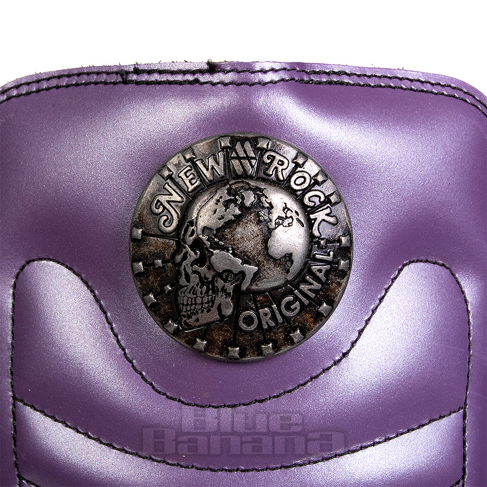 New Rock TR003-C6 Trail Purple Heeled Boots | Gothic Heels