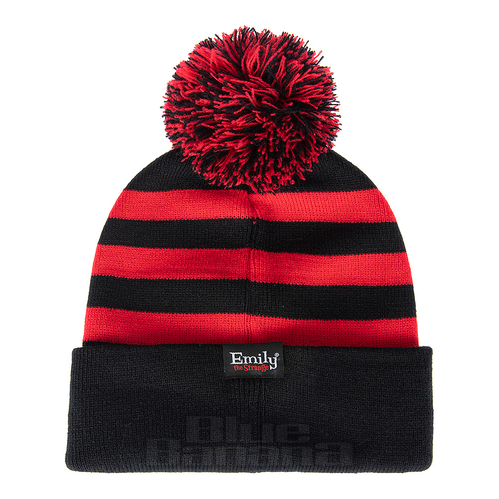 Emily The Strange Striped Bobble Hat | Alternative Beanies