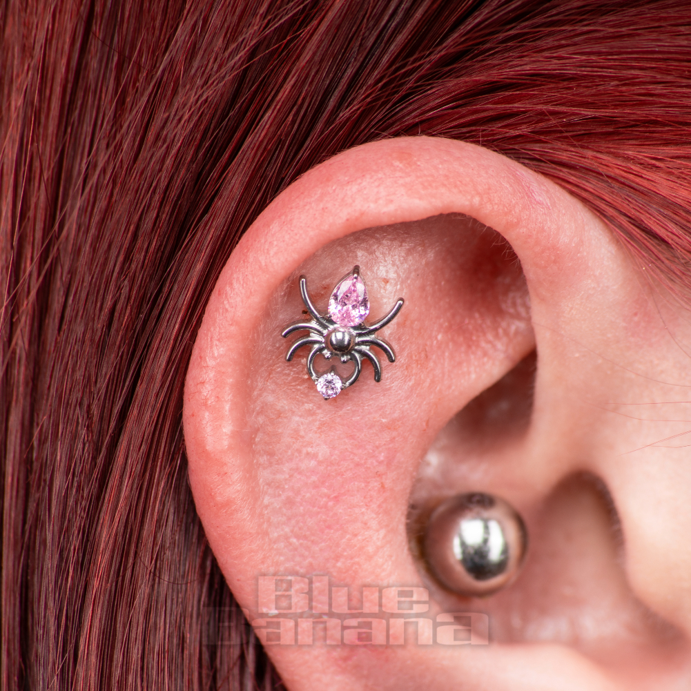 Blue Banana Butterfly Navel Bar (Rose) | Navel Piercing jewelry