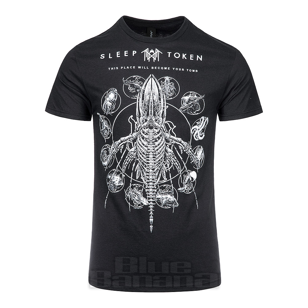 Official Sleep Token Tomb Whales T-Shirt (Black) | Blue Banana