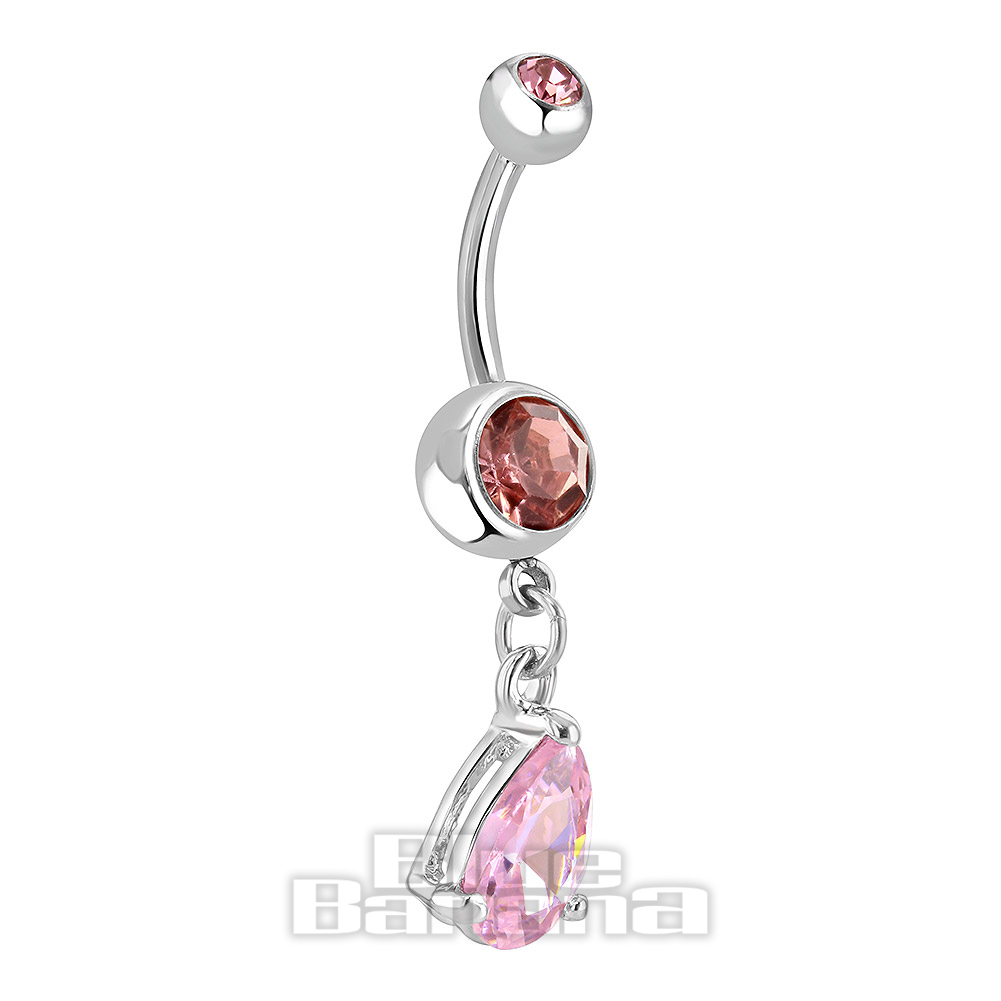 Drop Jewel Aqua Navel Bar | Belly Bar Piercing Jewellery