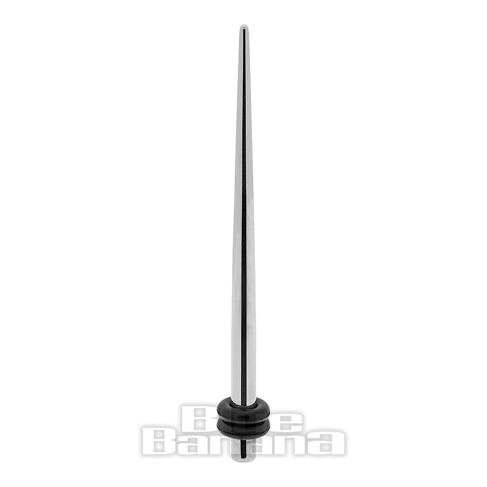 Surgical Steel 2.5mm Silver Taper with O Rings | Piercing Jewellery