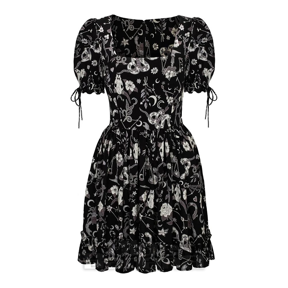 Hell Bunny Star Sign Mini Dress (Black) | Blue Banana