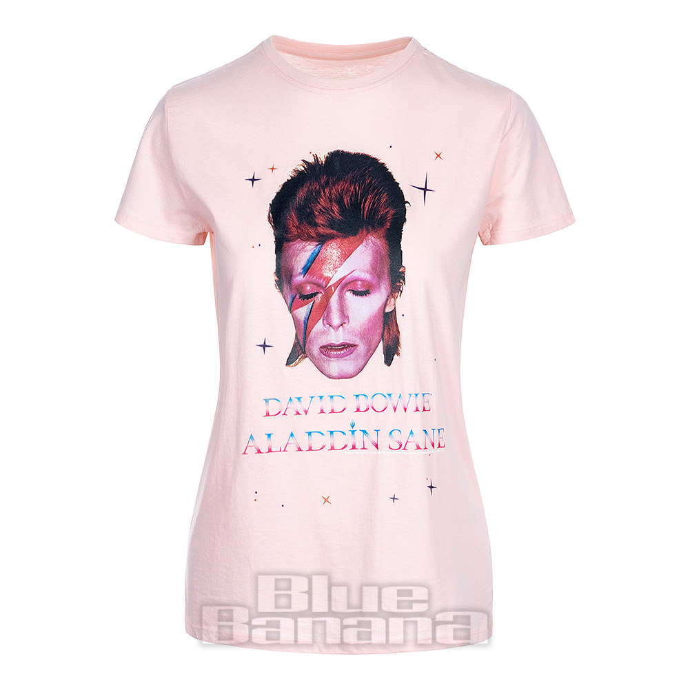 Official Aladdin Sane Pink T-Shirt | David Bowie Merch