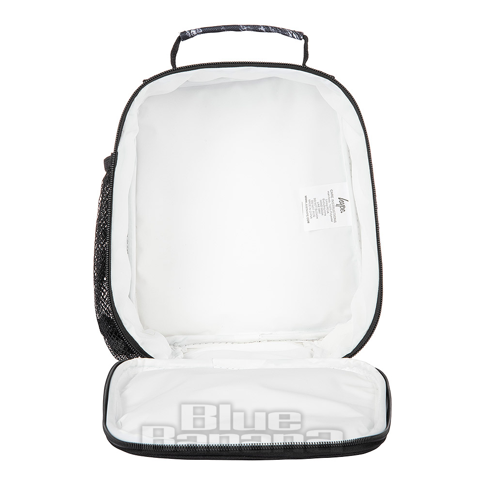 Hype Scratch Lunch Box | Black/White School Bag