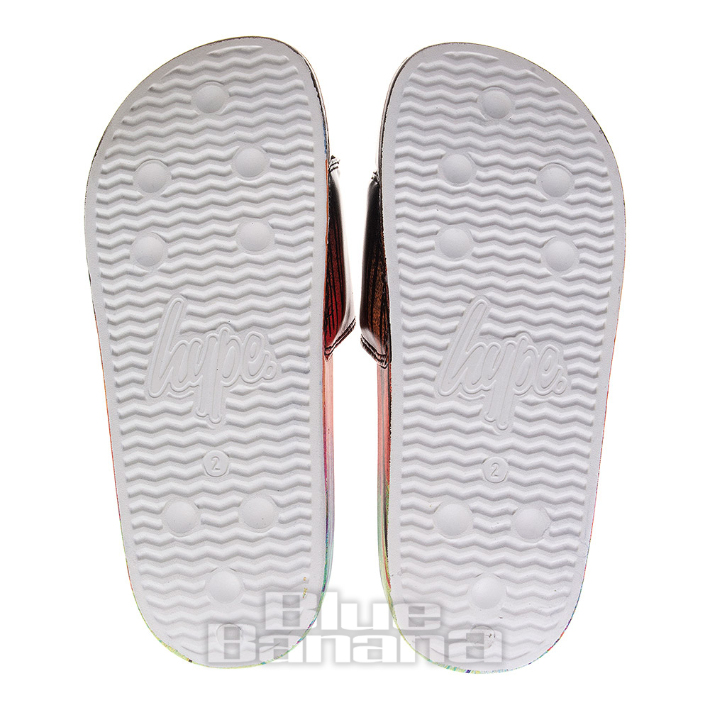 Hype Red Drip Script Sliders | Kids Summer Sliders