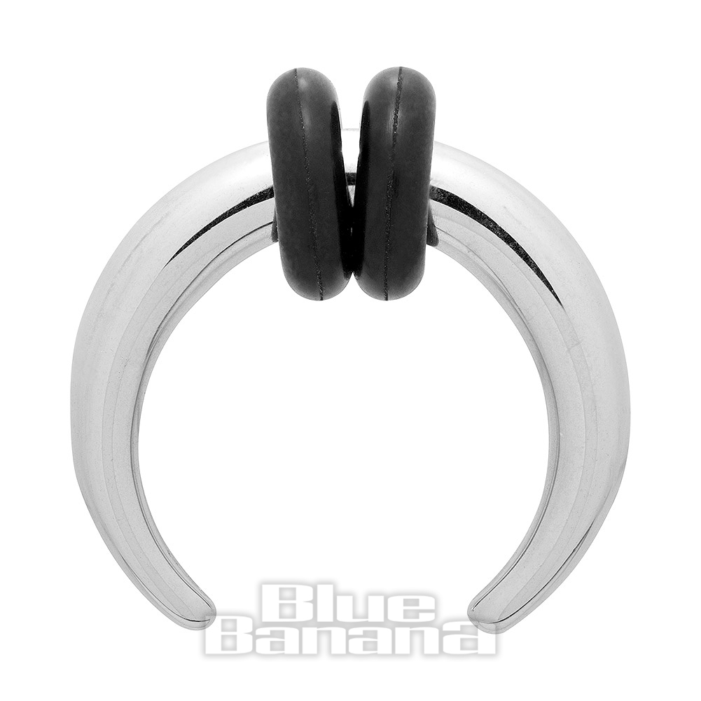Steel 2.5 x 10mm Silver Pincher | Claw Septum & Lobe Stretcher