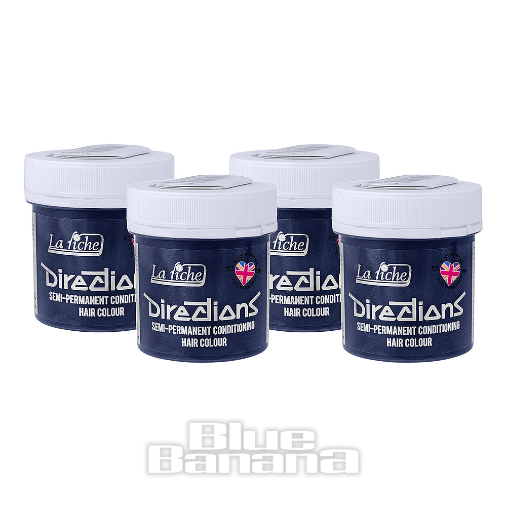 La Riche Directions Neon Blue Semi-Permanent Colour Hair Dye 4 Pack