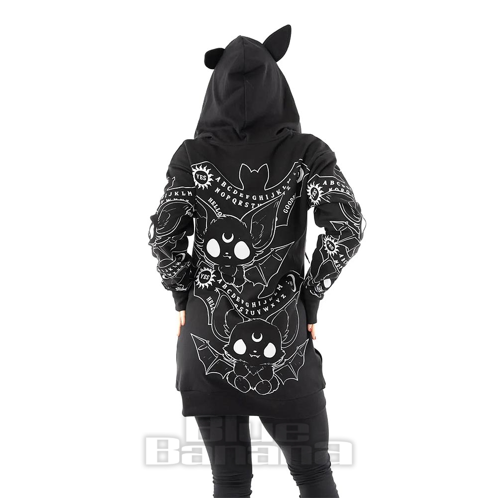 Heartless Ouija Bats Hoodie (Black) | Blue Banana