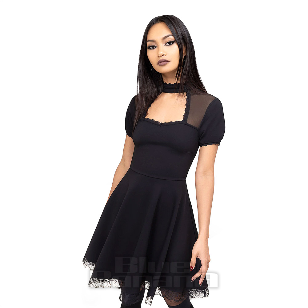 Killstar Draculana Skater Mini Dress (Black) | Gothic Dresses