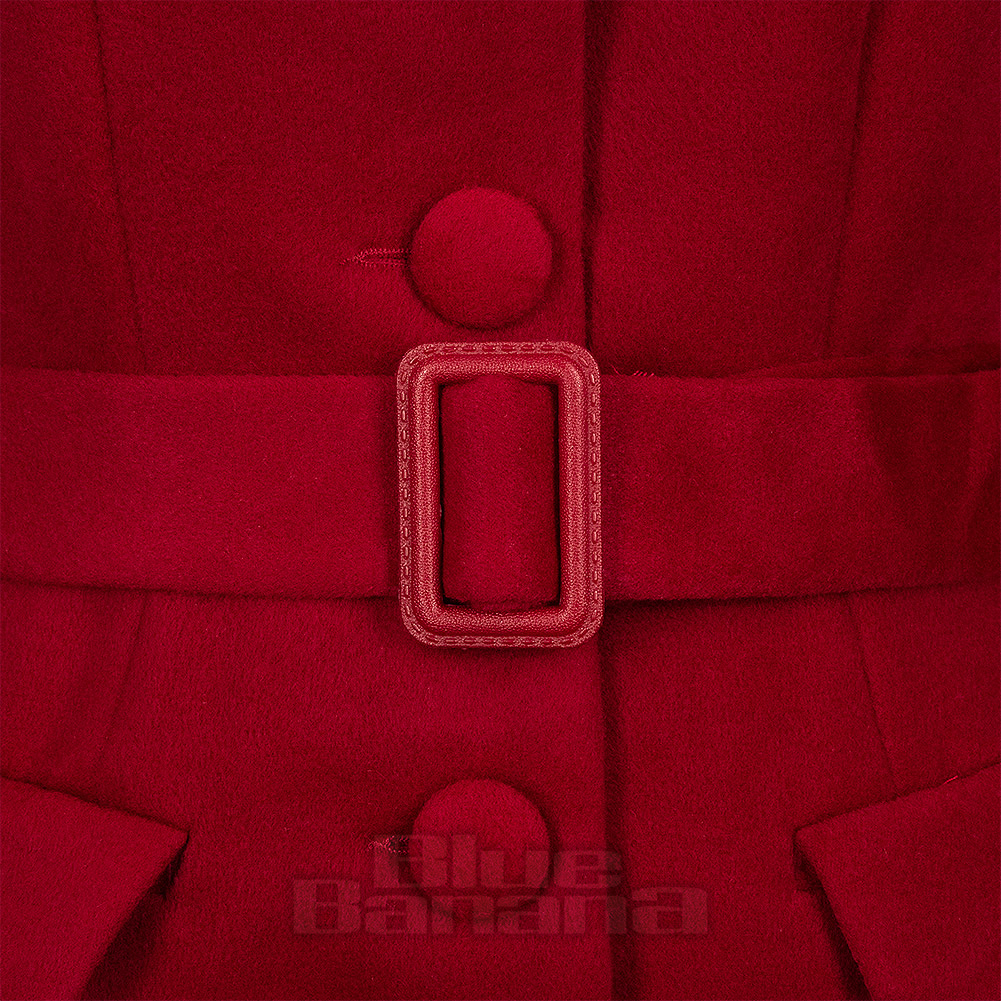 Bleeding Heart Red Fur Collar Coat | Vintage Fashion