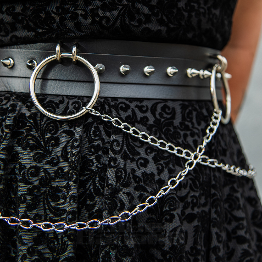 Blue Banana Rings & Chains Belt (Black) | Alternative Fashion, Goth ...