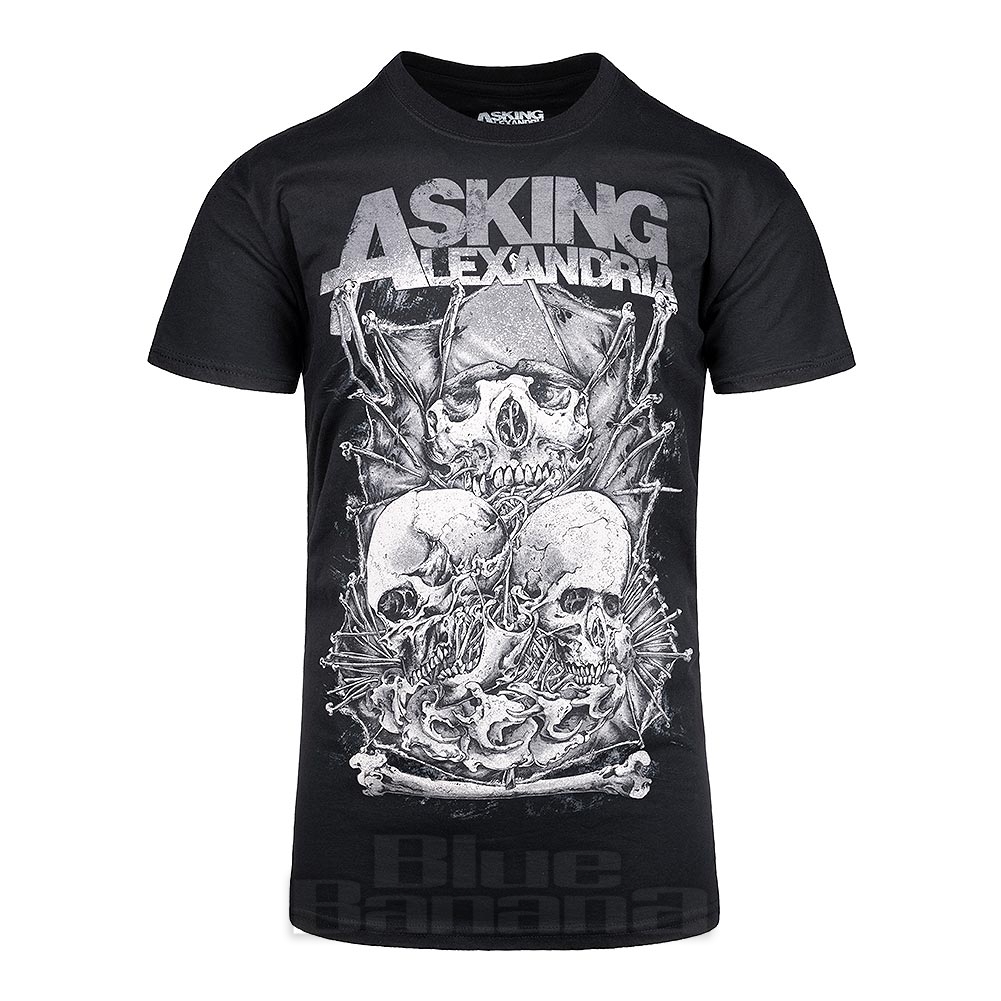 T-shirt Asking Alexandria Skull Stack (noir) | Blue Banana