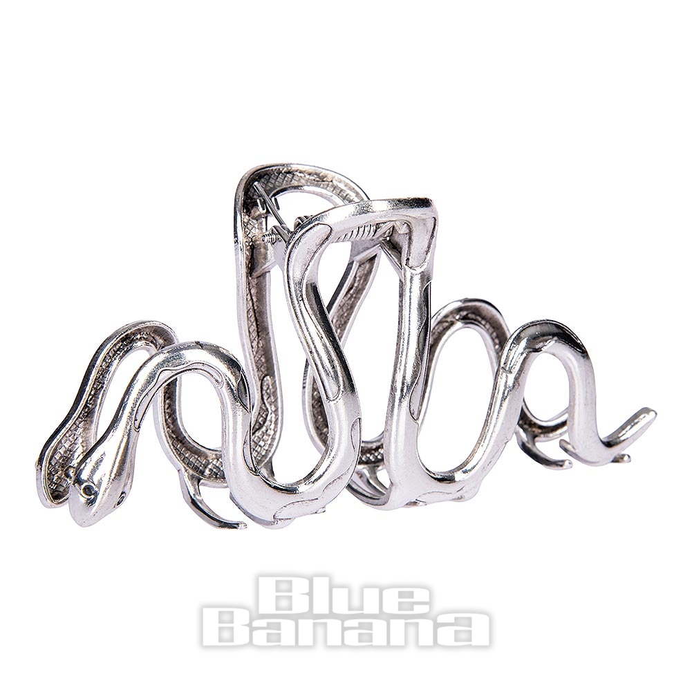 Blue Banana Large Snake Hair Clip (Silver) | Blue Banana