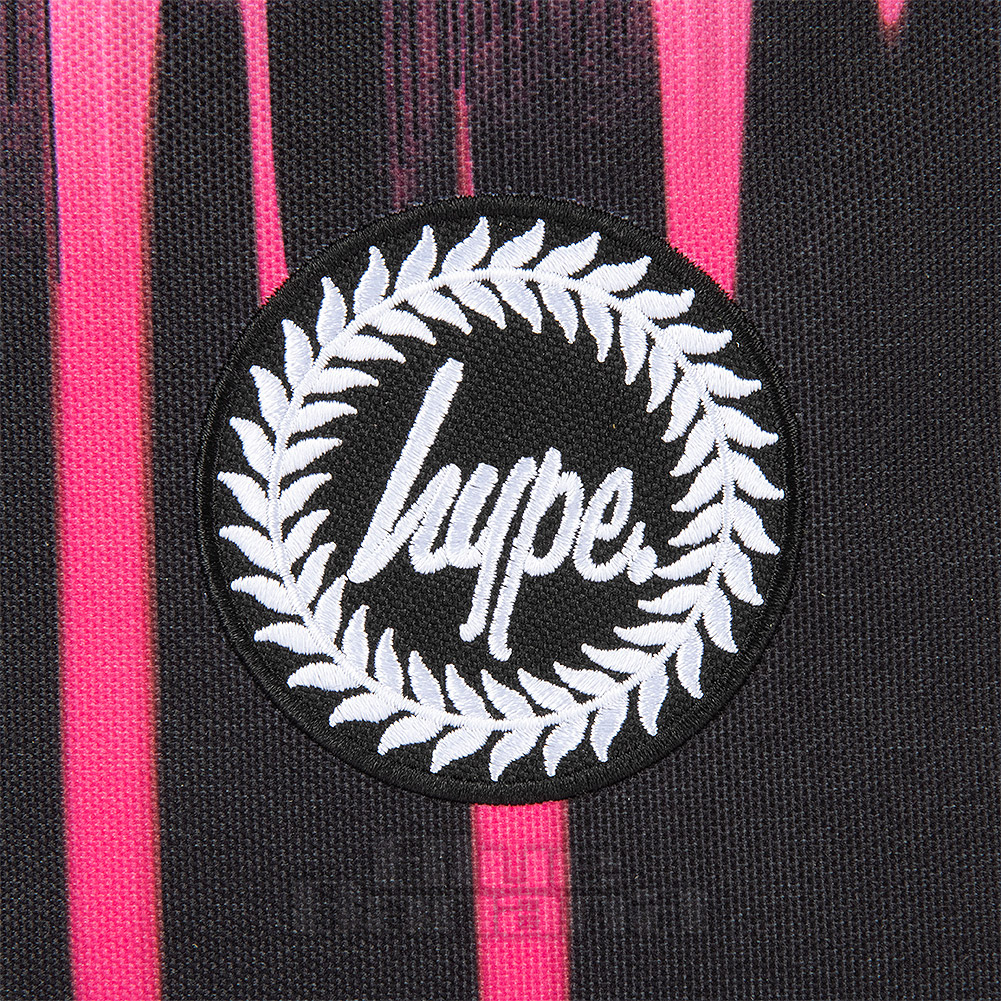 Hype Pink/Black Drips Lunch Box | Black School Bag