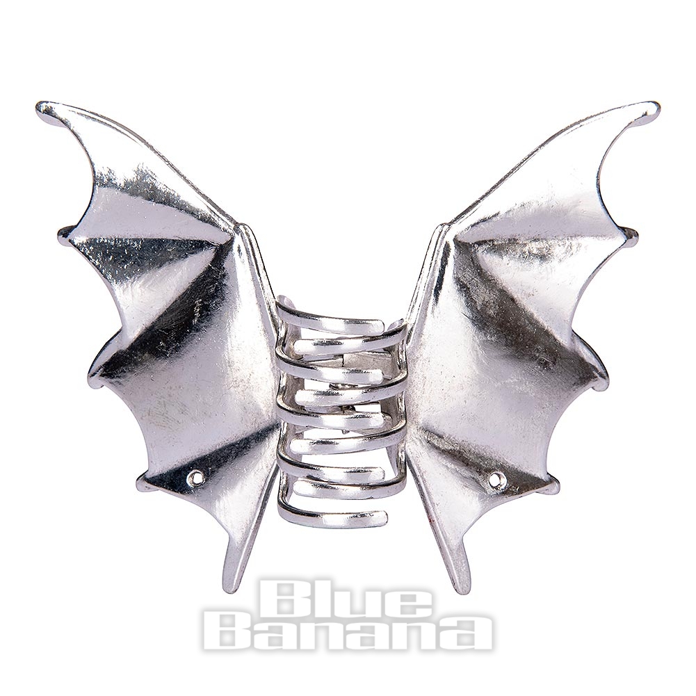Blue Banana Bat Wings Hair Clip (Silver) | Blue Banana
