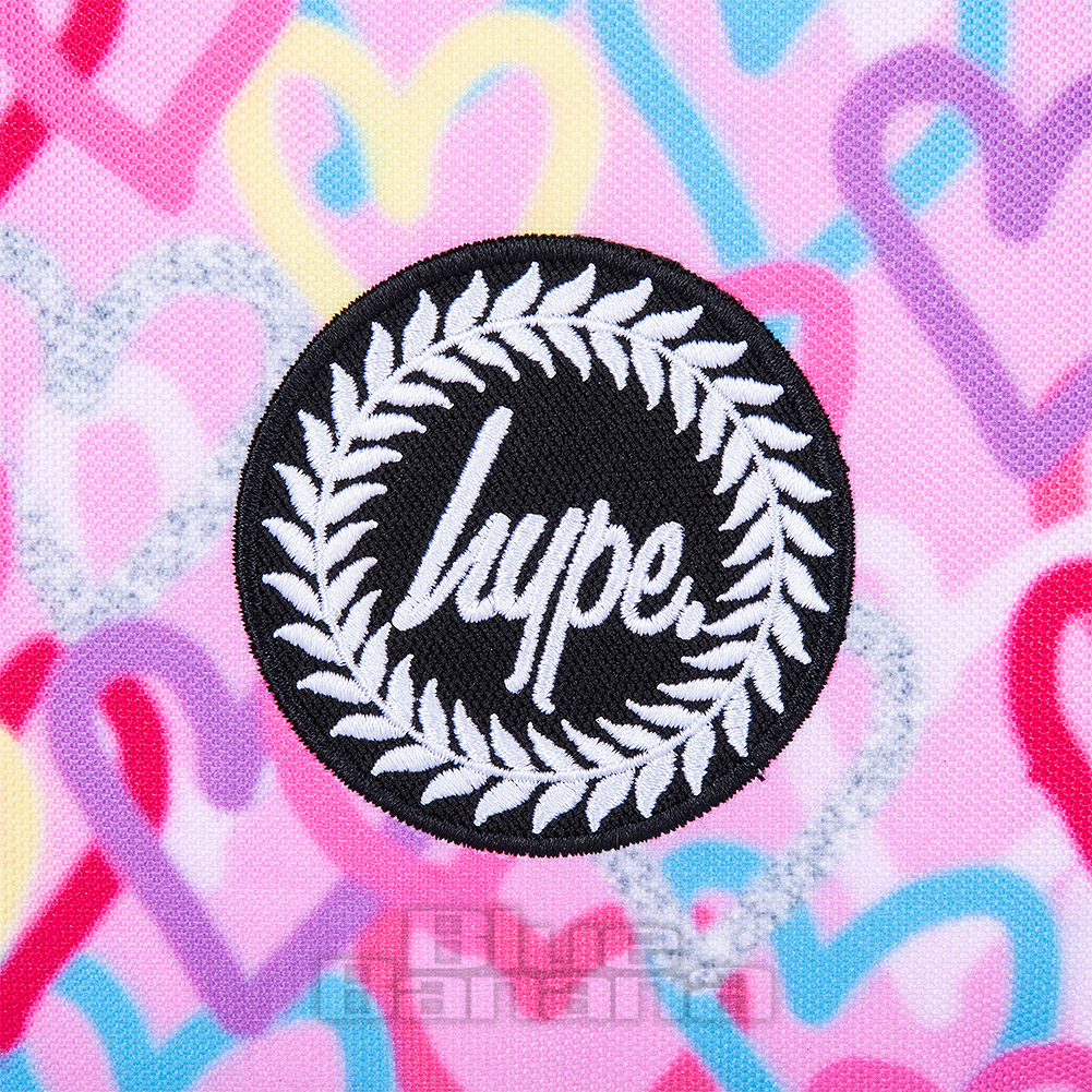 Hype Pink Graffiti Hearts Lunchbox | School Bags & Rucksacks