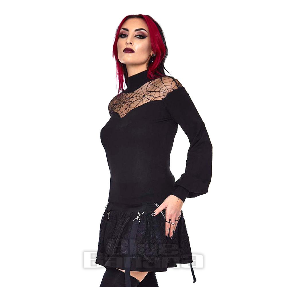 Jawbreaker Spiderweb Jumper | Alternative Goth Sweater