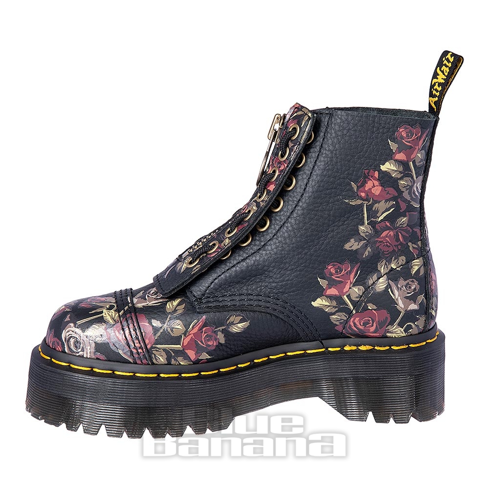 Dr Martens Sinclair Decayed Roses Boots | Leather Doc Martens Boots