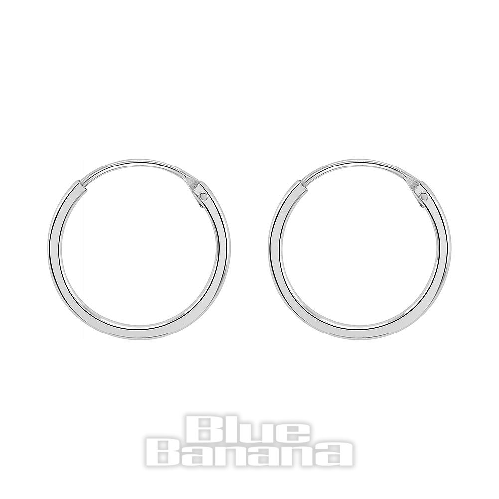 Blue Banana Silver 14 2Pc Hoops (Silver)| Body Piercing jewelry
