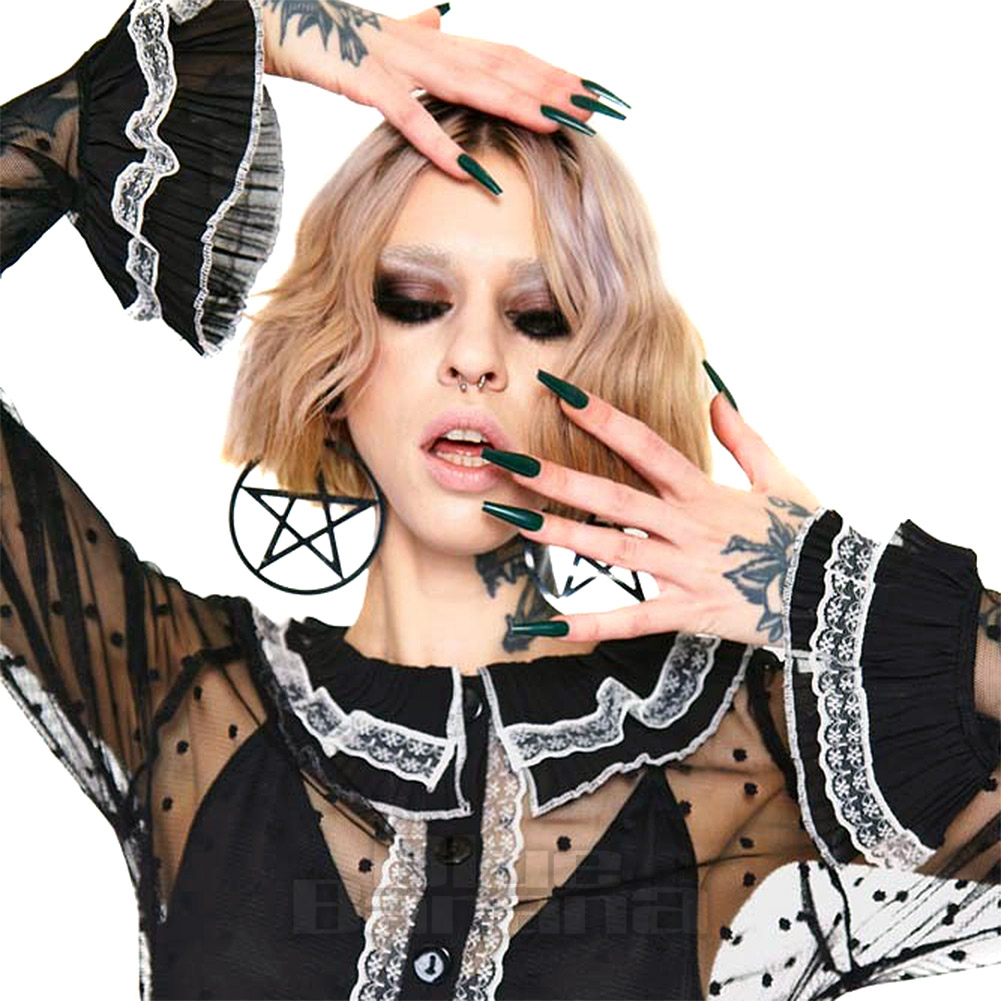 Jawbreaker Dot Mesh Witch Dress | Witchy Goth Dresses