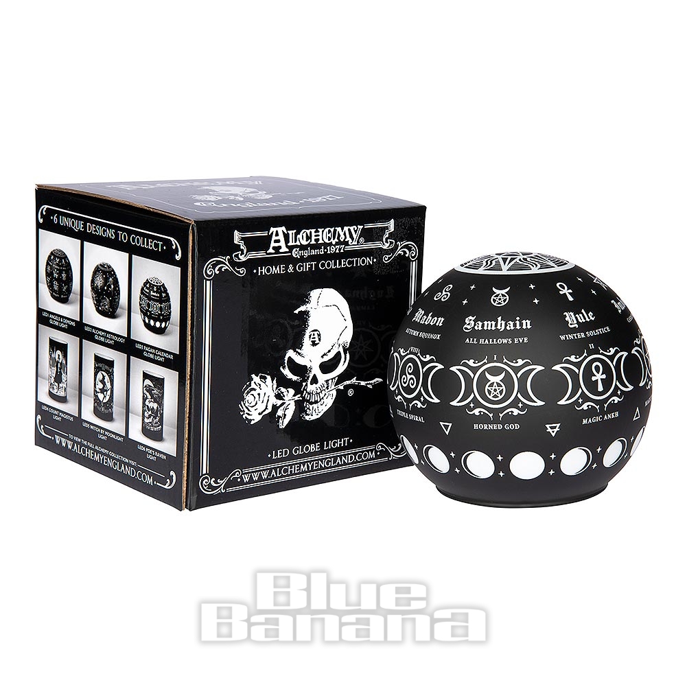 Alchemy Gothic Pagan Calendar Globe Light | Gothic Homeware