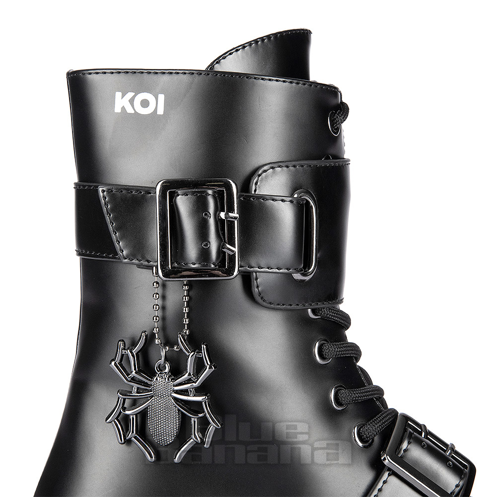 Koi Curse of the Black Widow Boots | Gothic Platform Boots
