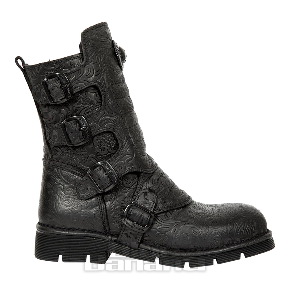 New Rock M.373X-S24 Black Boots | Gothic New Rock Footwear