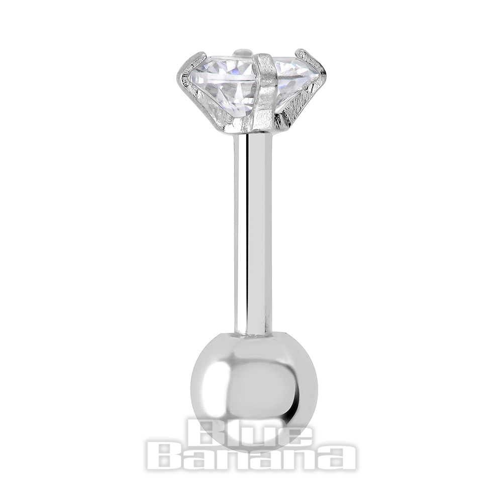 Crystal Gem Tragus Bar, Piercing Cartilage Jewellery