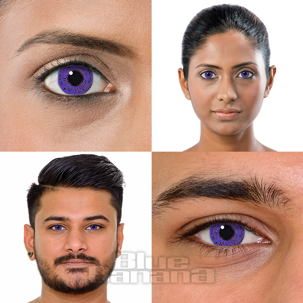 Violet One Tone Coloured Contact Lenses (30 Day) | Coloured Contacts