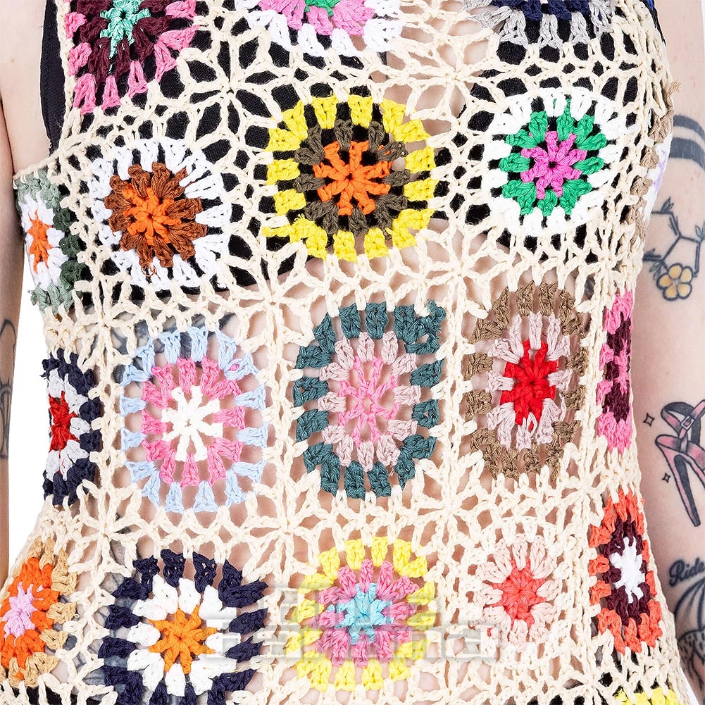 Innocent Athena Crochet Cream Dress | Festival Fashion