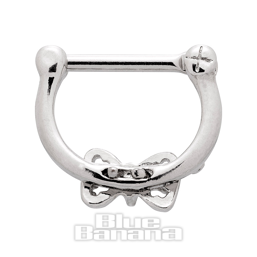 Blue Banana 1.2 x 8mm Rose Bow Septum Clicker | Piercings
