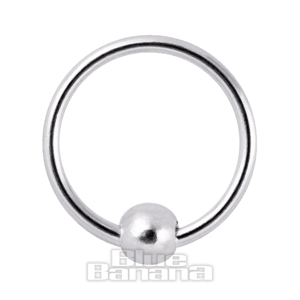 Blue Banana Silver 1.0 X 6 BCR, Body Piercing Jewellery