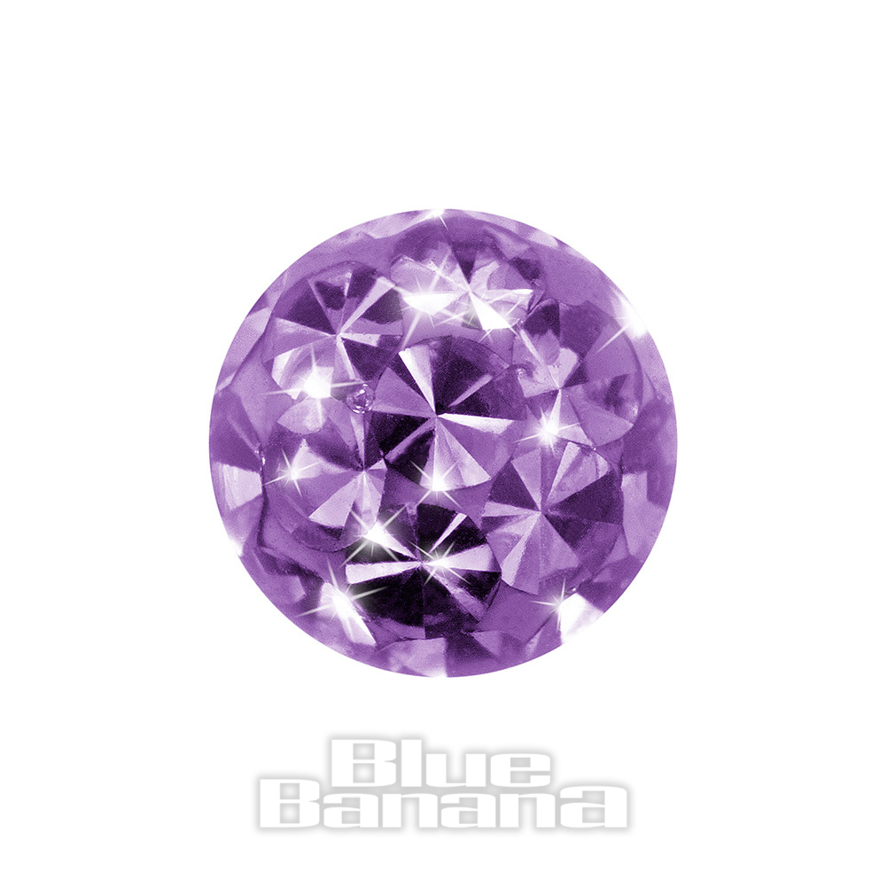 Blue Banana Amethyst Glitter Ball 5mm Piercing Add On | UK