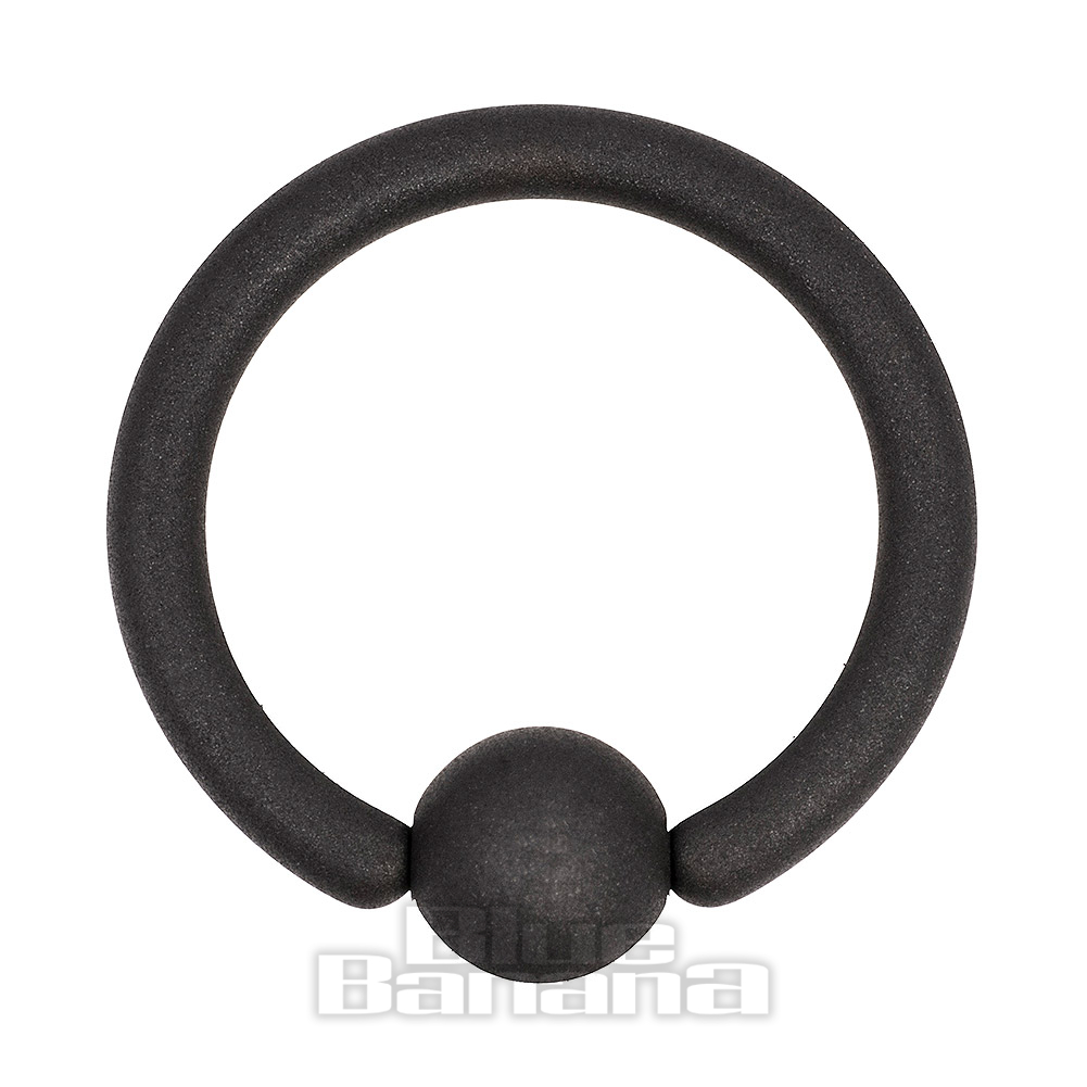 Coloured Titanium 1.6mm Matt Black BCR, Body Piercing Jewellery